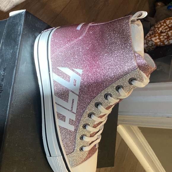 Ash | Shoes | Ash Brand Pink And Silver Glitter | Poshmark